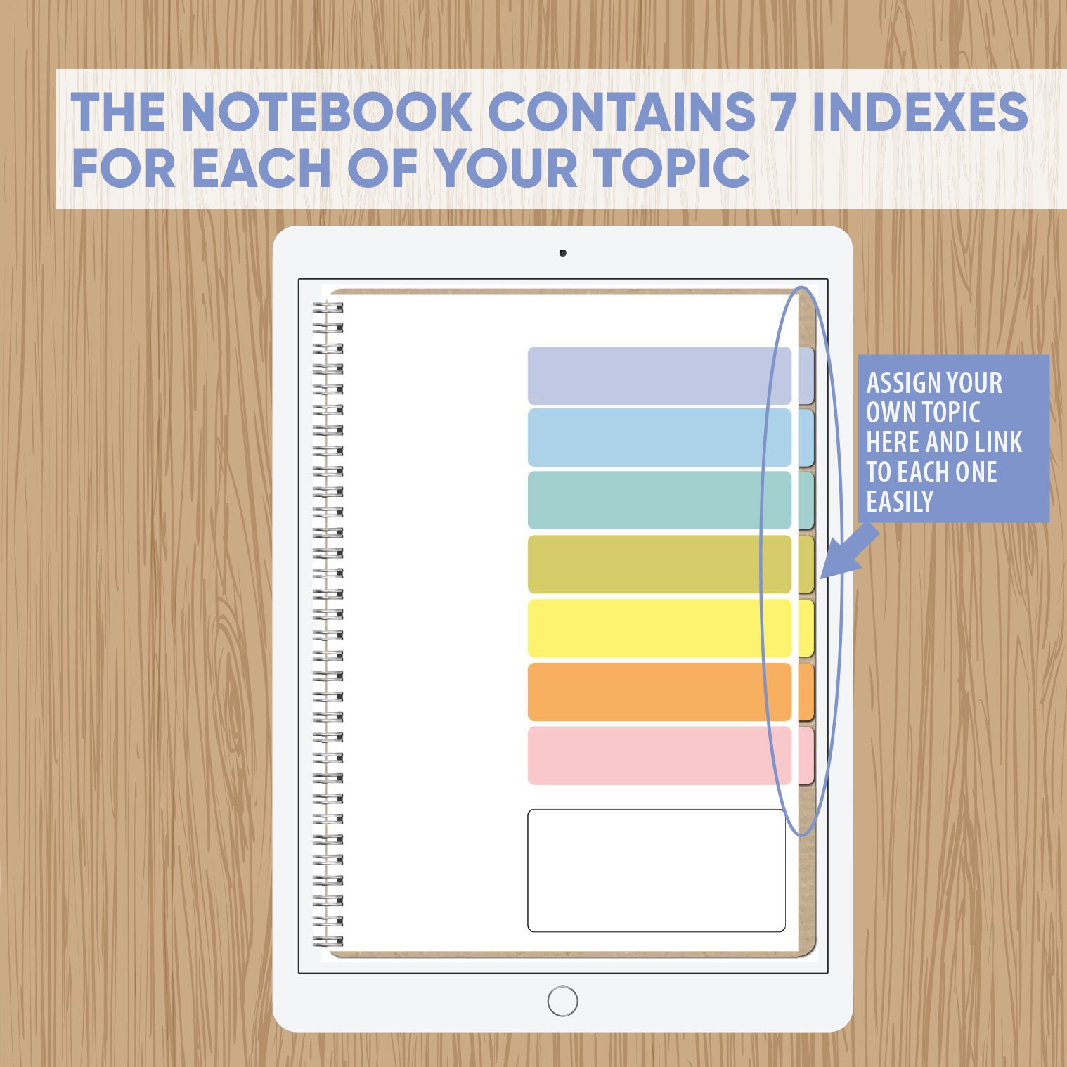 DIGITAL Cornell Notebooks in Portrait Categorize Your Notes | Etsy