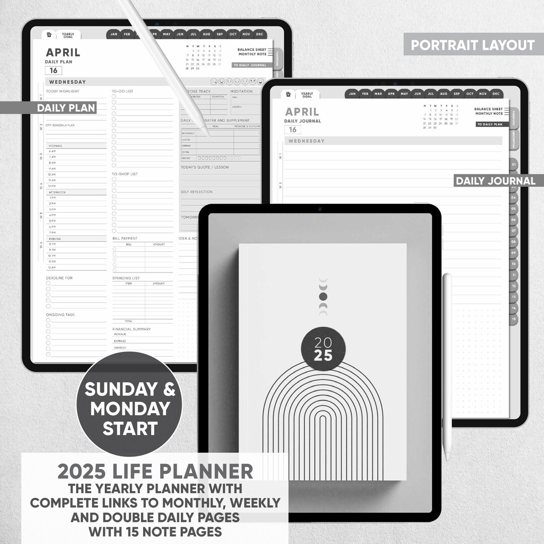 2025 Life Portrait Planner- the Complete Yearly Planer for Your ...