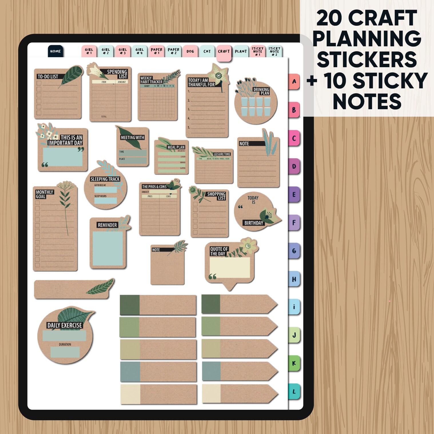 The DIGITAL Portrait Sticker Big Book brown Girl Edition | Etsy