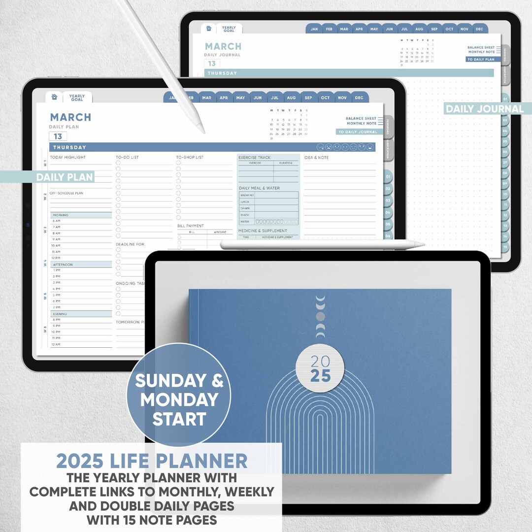 2025 Life Planner the Complete Yearly Planer for Your Productivity ...