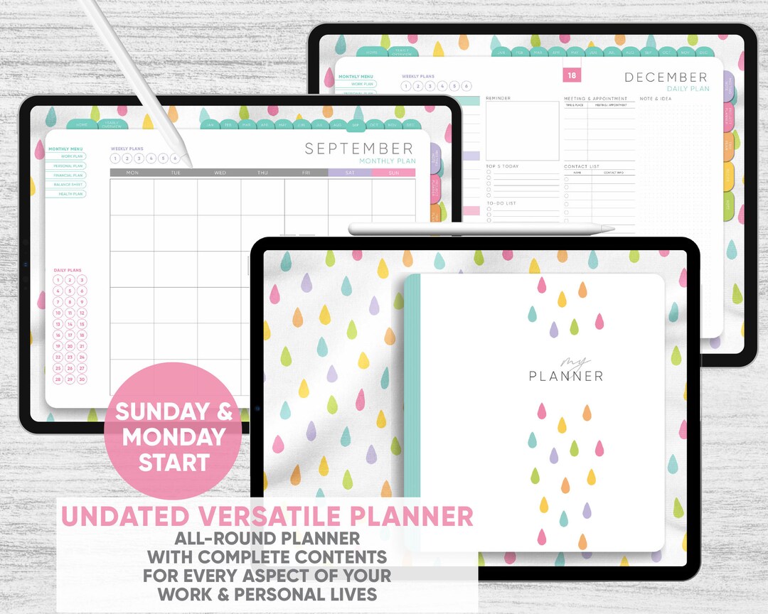 The Versatile Planner Undated All-round Planner for Your - Etsy