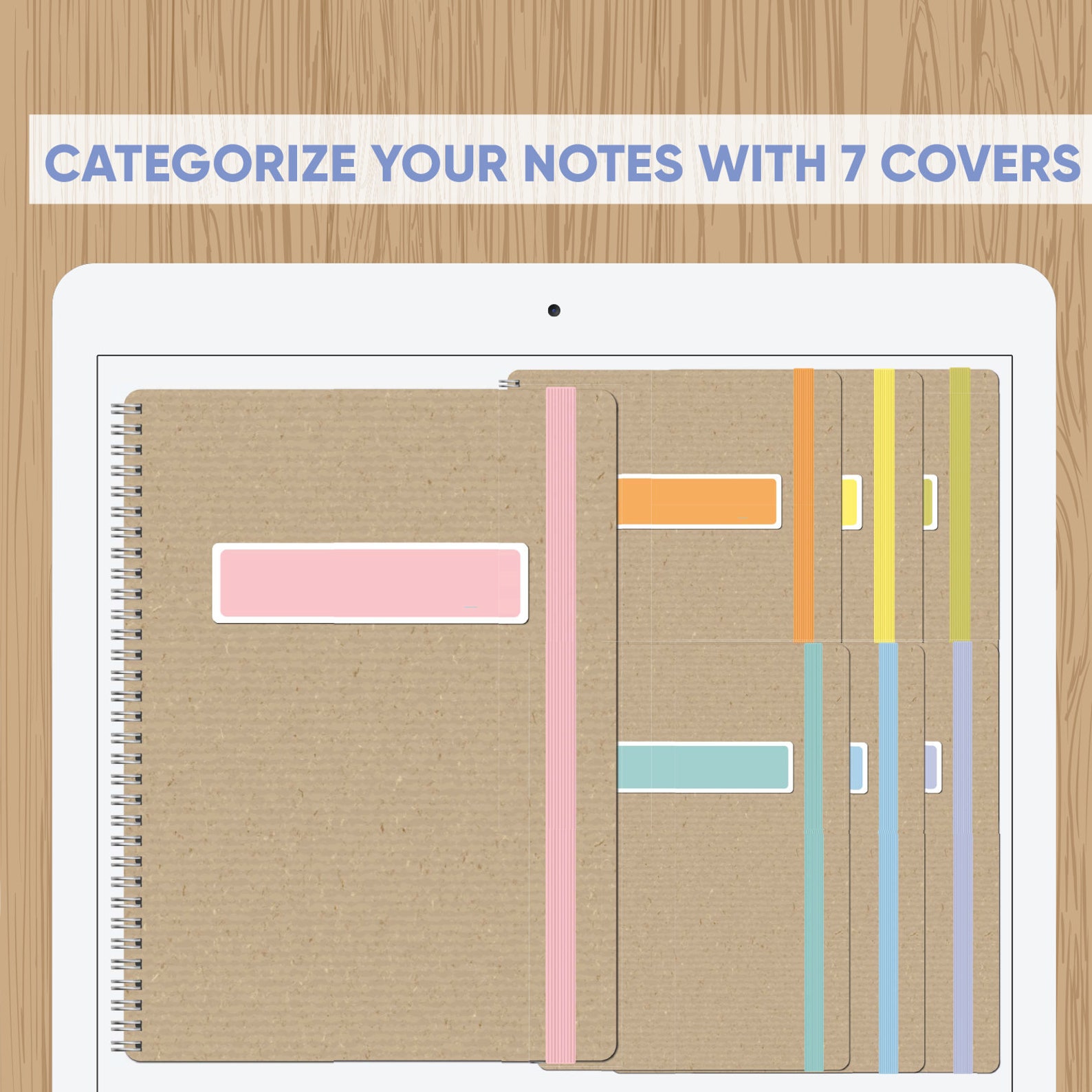 DIGITAL Cornell Notebooks in Portrait Categorize your Notes | Etsy