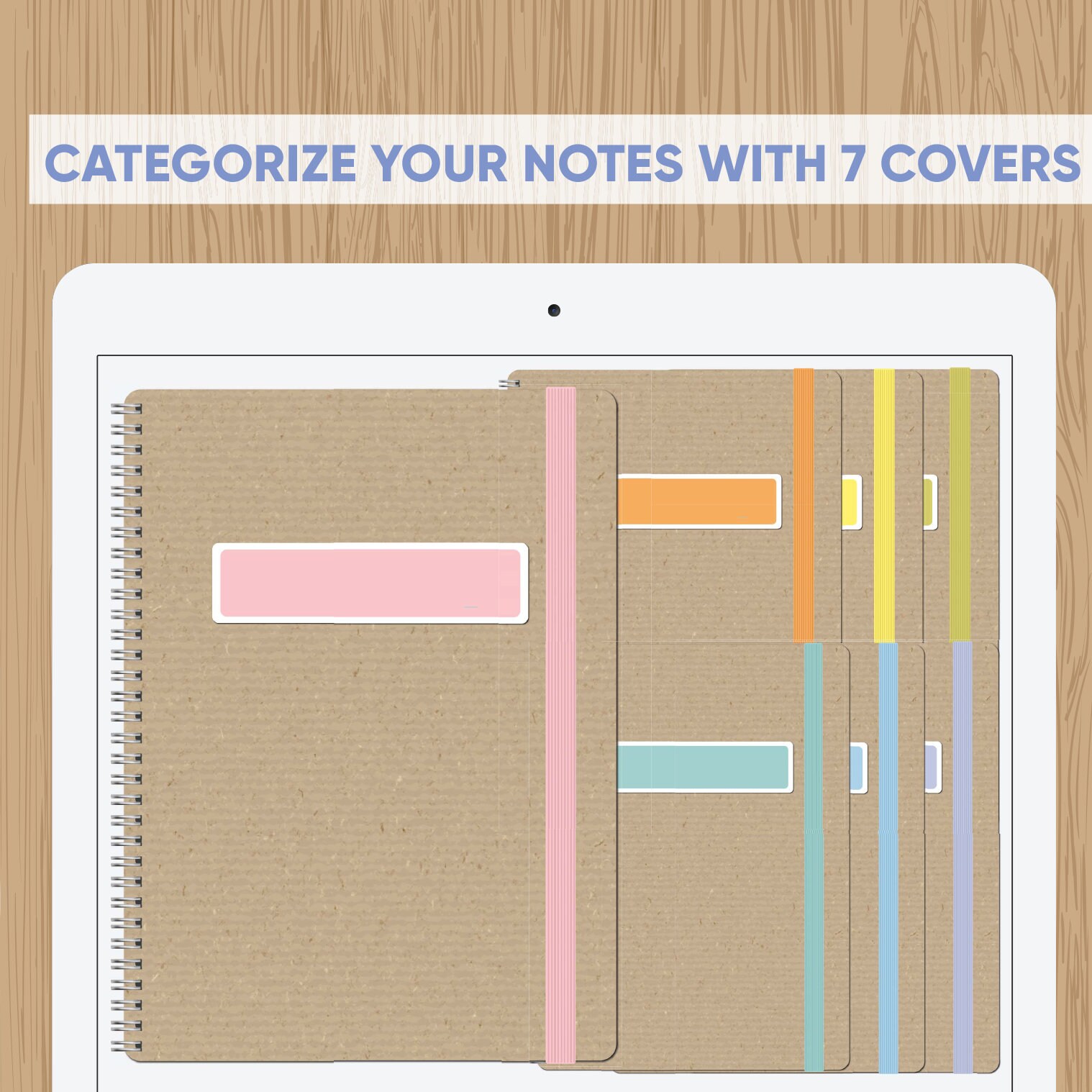 DIGITAL Cornell Notebooks in Portrait Categorize Your Notes | Etsy