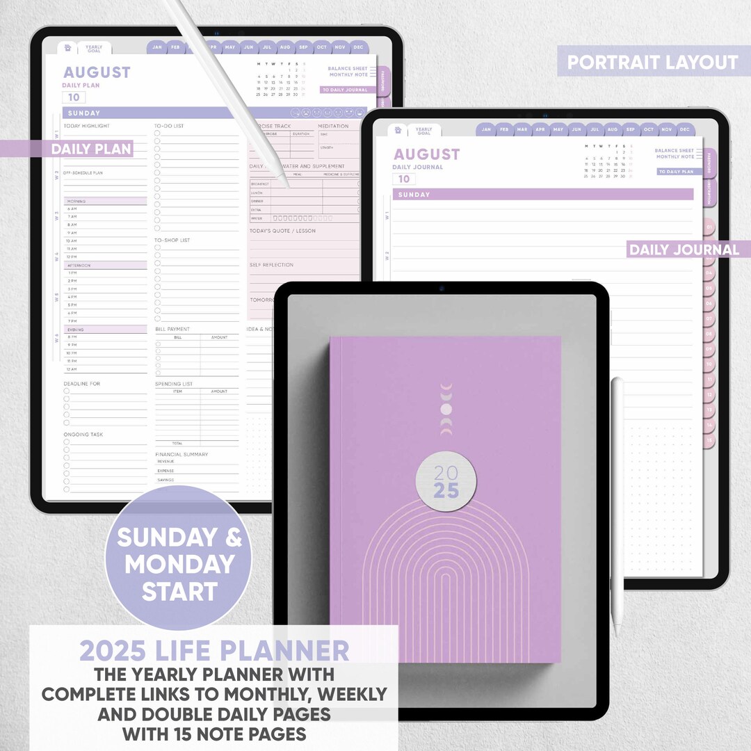 2025 Life Portrait Planner- the Complete Yearly Planer for Your ...