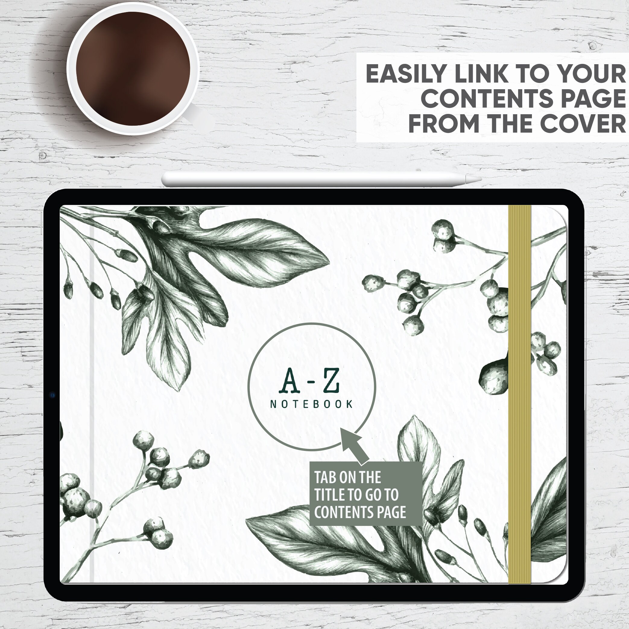 A-Z Notebook With 26-alphabetical-index 20 Noting and Note Layouts ...