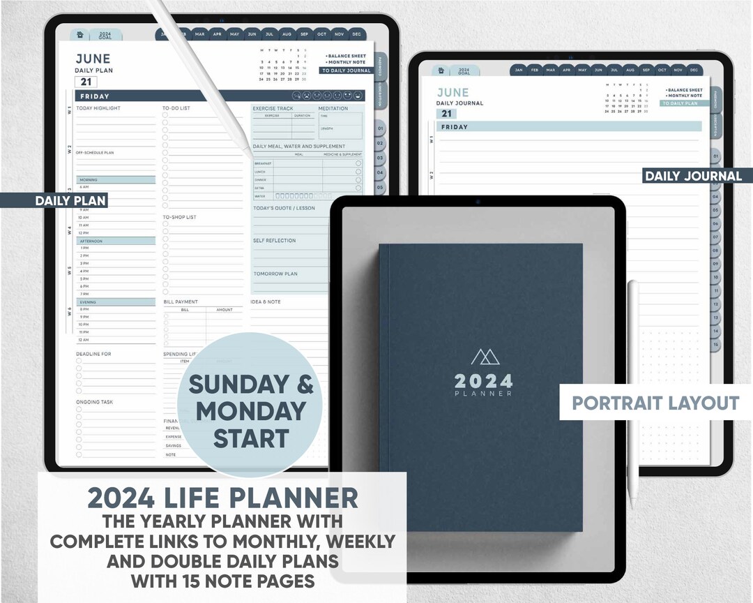 2024 Life Portrait Planner the Complete Yearly Planer for - Etsy