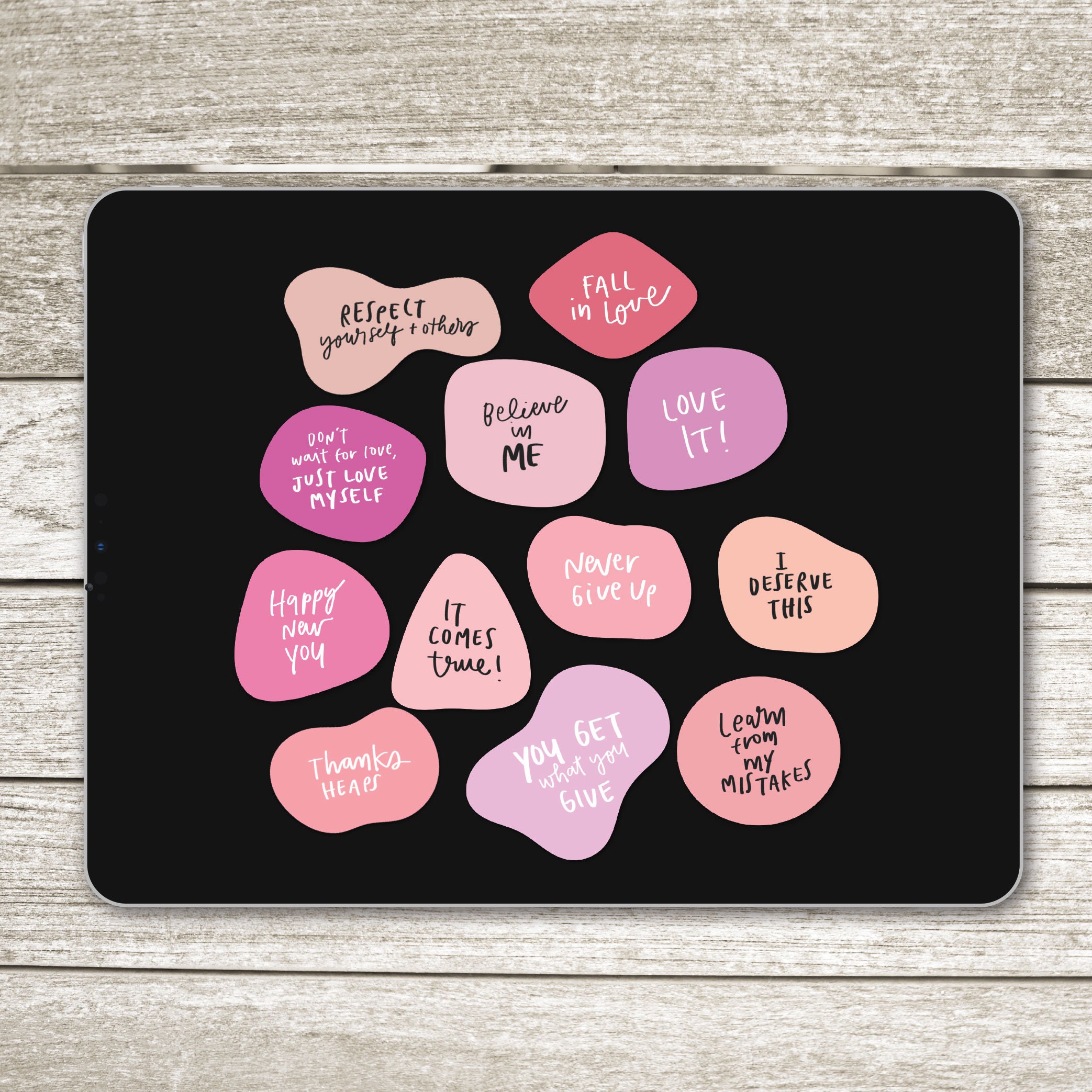 44 DIGITAL Pebble Stickers With Powerful and Motivational Words for ...