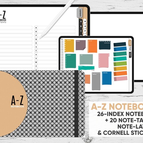 DIGITAL Cornell Notebooks in Portrait Categorize Your Notes | Etsy