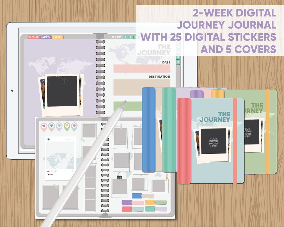 2-week (15-day) DIGITAL Trip Planner With 25 DIGITAL Stickers for Your ...