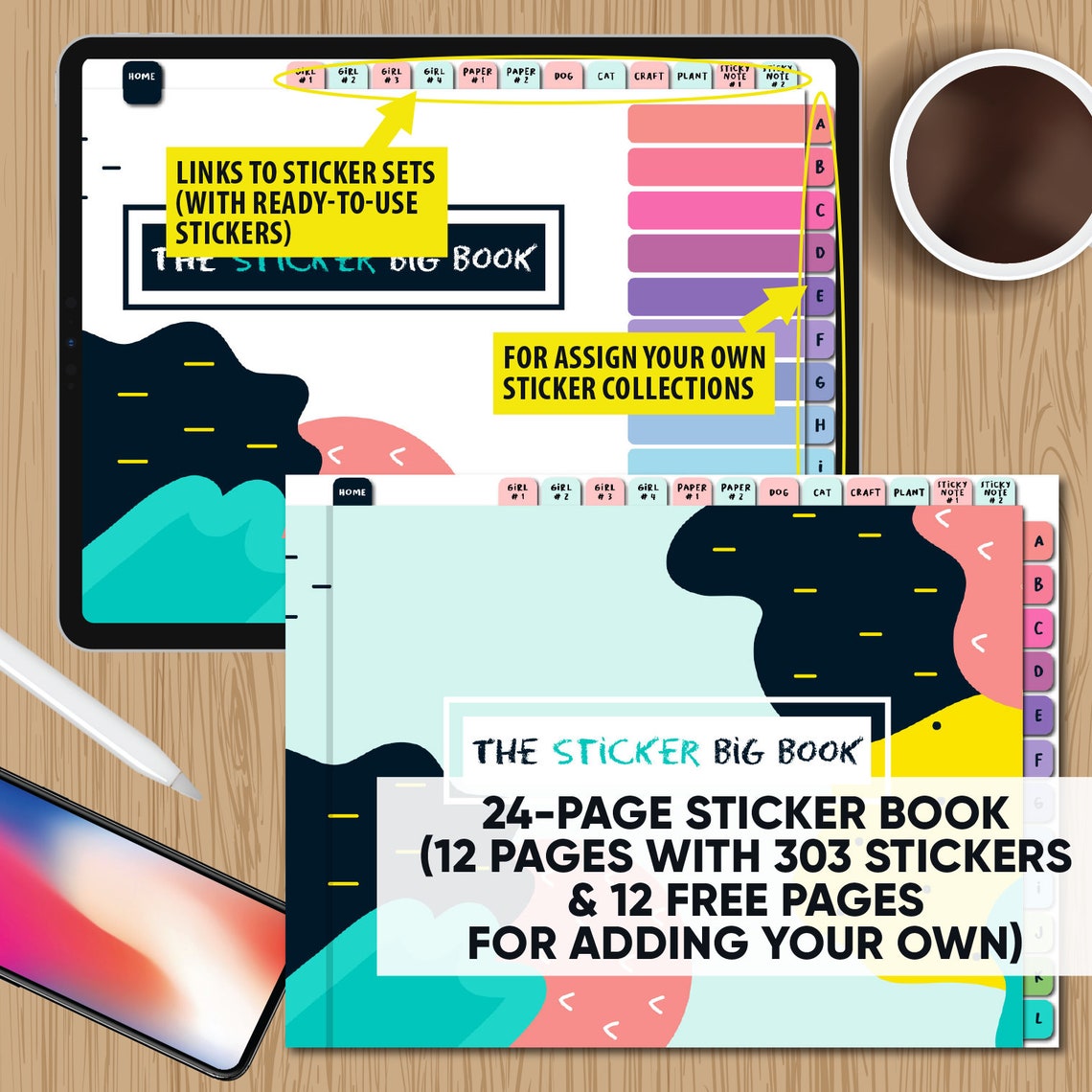 The DIGITAL Landscape Sticker Big Book - 303 Planning Stickers in 12 ...