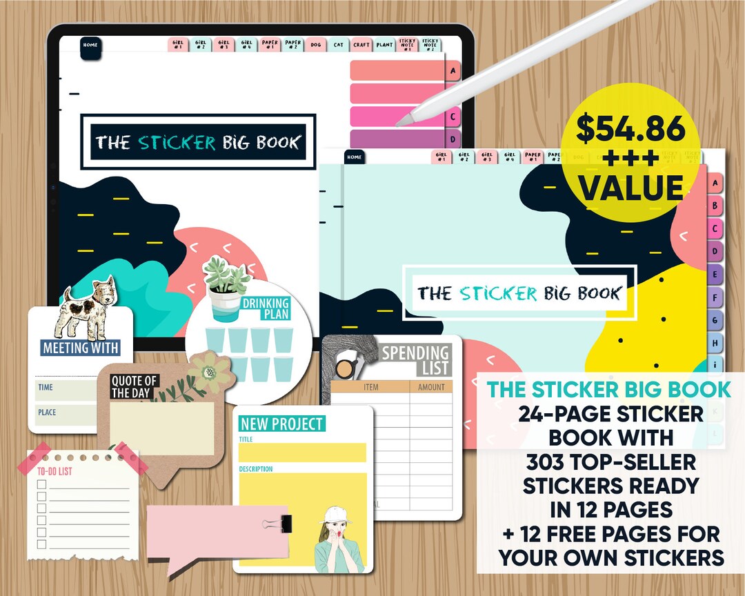 The DIGITAL Landscape Sticker Big Book - 303 Planning Stickers in 12 ...