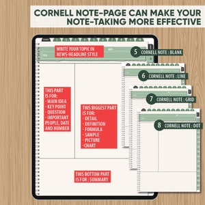 DIGITAL 25-index Notebooks in Portrait 20 Noting Stickers With Cornell ...