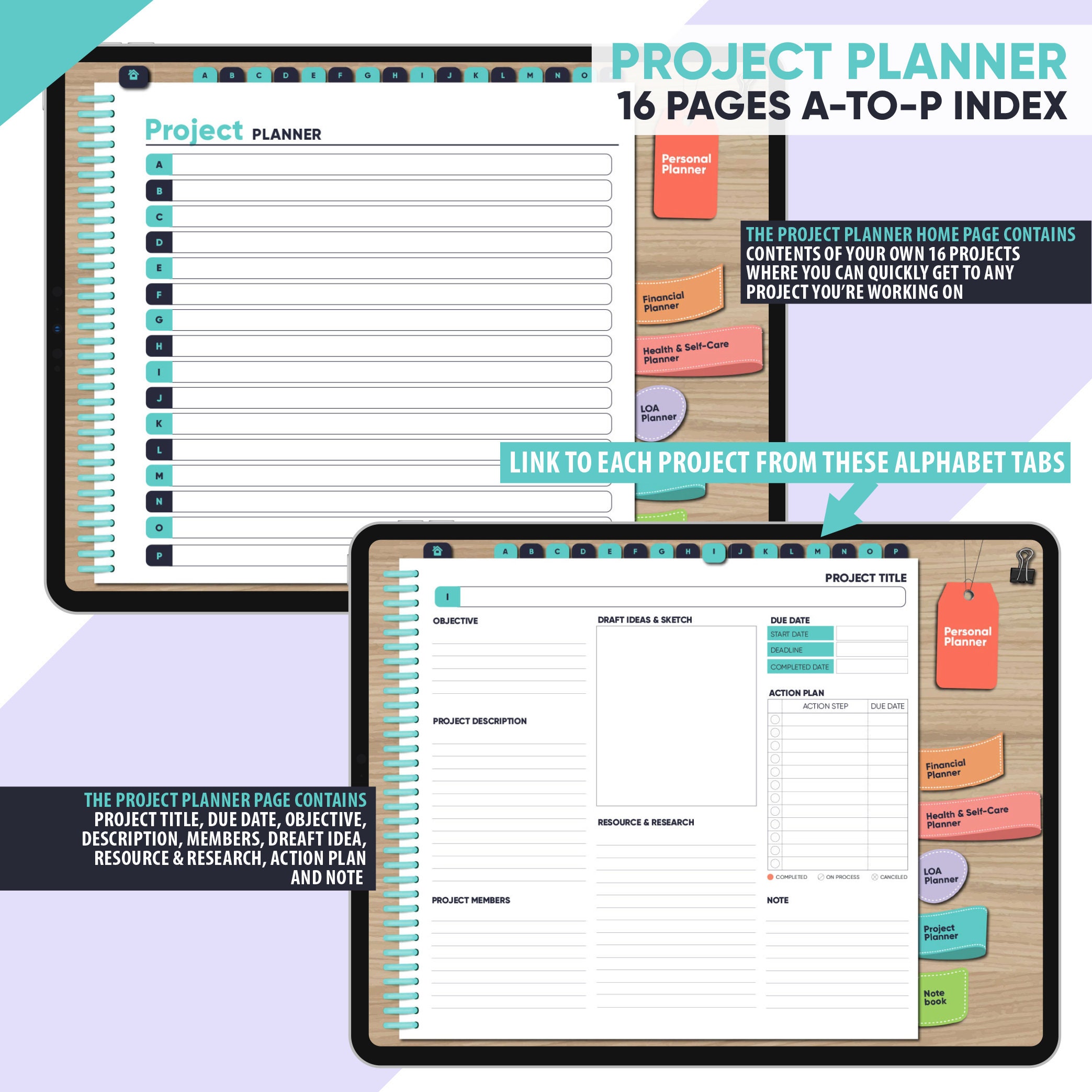 The All-in-One DIGITAL Planner Undated Financial Health | Etsy
