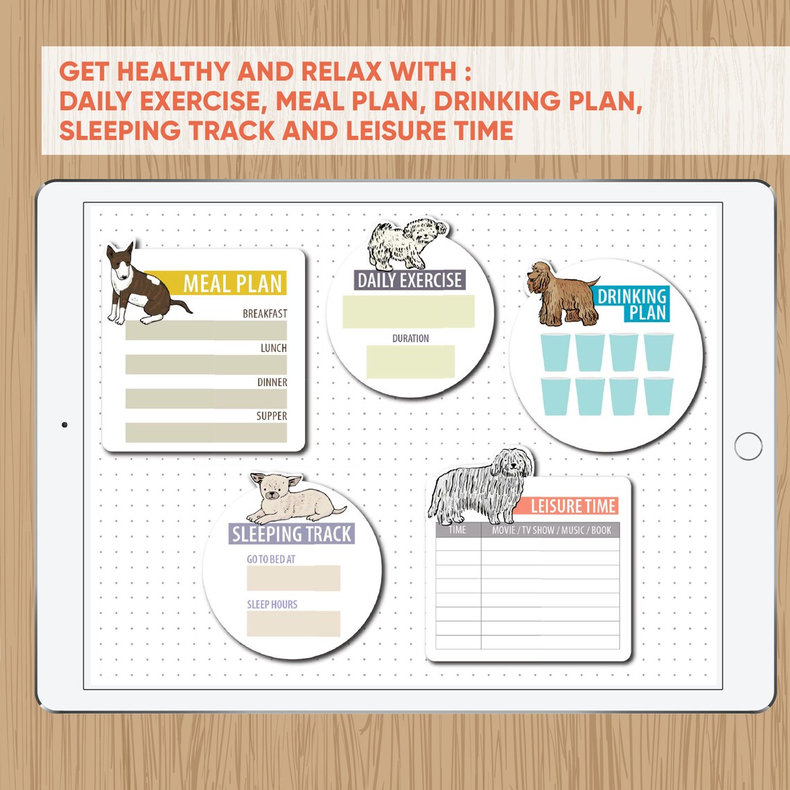 20 Dog DIGITAL Planner Stickers With 10 Sticky Notes Pngs - Etsy