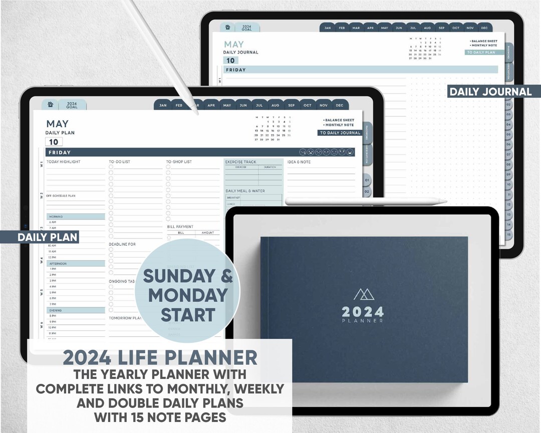 2024 Life Planner the Complete Yearly Planer for Your - Etsy