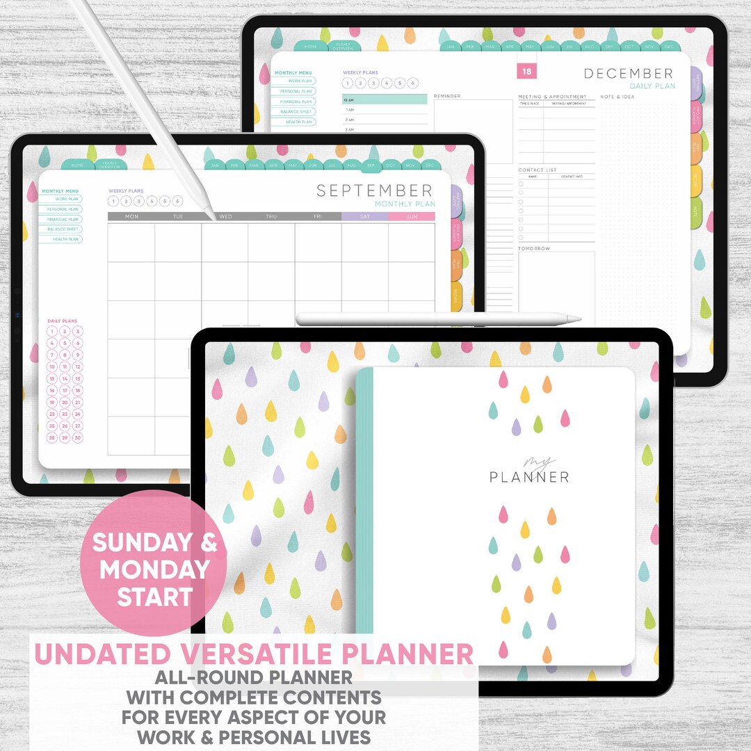 The Versatile Planner - Undated All-round Planner for Your Work and ...