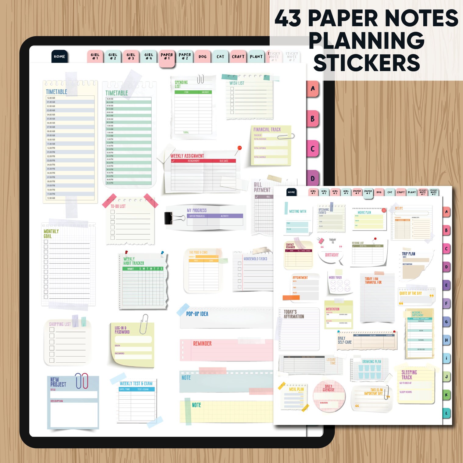 The DIGITAL Portrait Sticker Big Book brown Girl Edition | Etsy