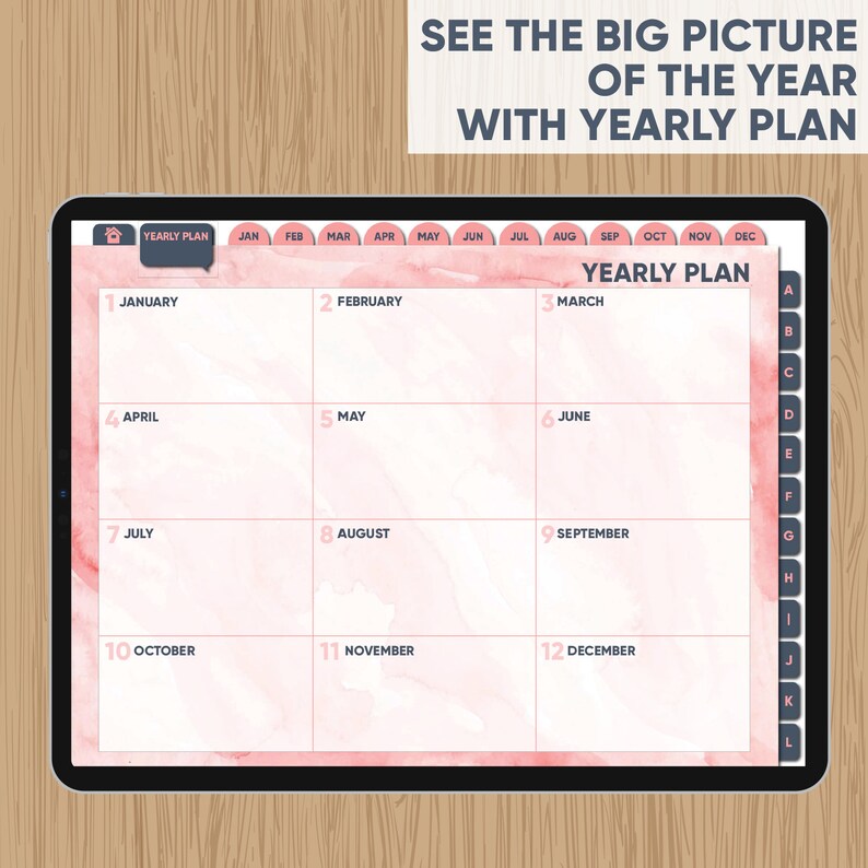 DIGITAL Undated Planner and Notebook Sun & Mon Start with | Etsy