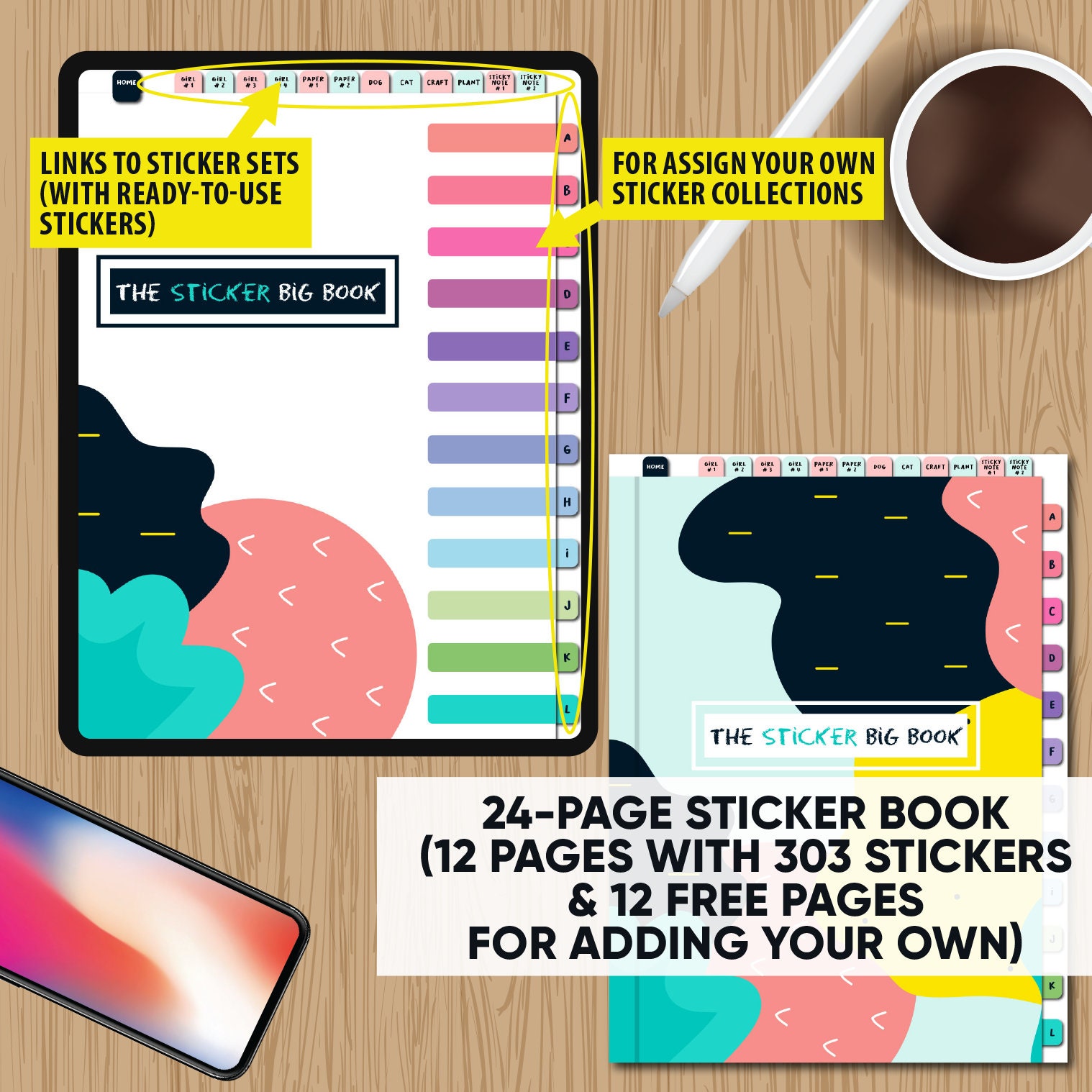 The DIGITAL Portrait Sticker Big Book (brown Girl Edition) - 303 ...