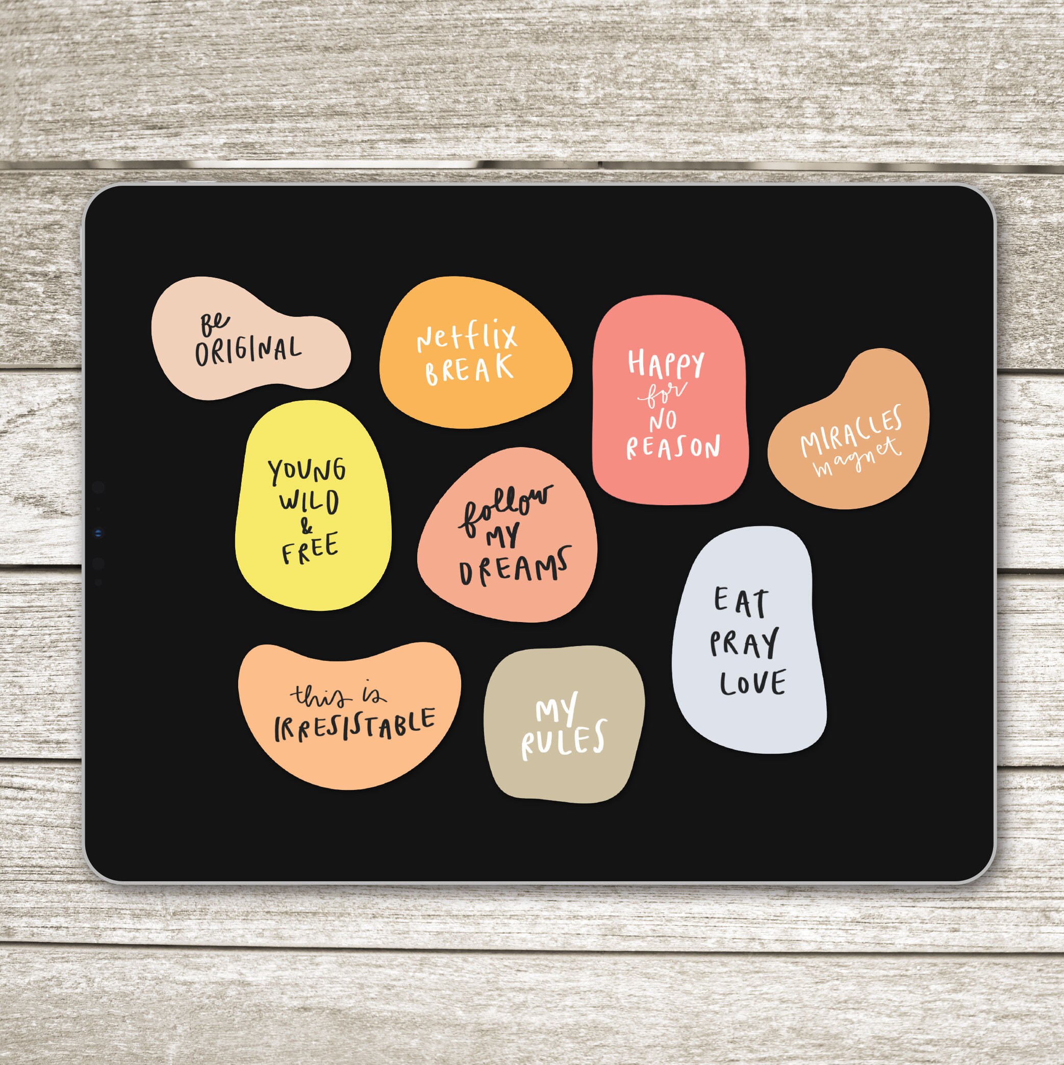 44 DIGITAL Pebble Stickers With Powerful and Motivational Words for ...
