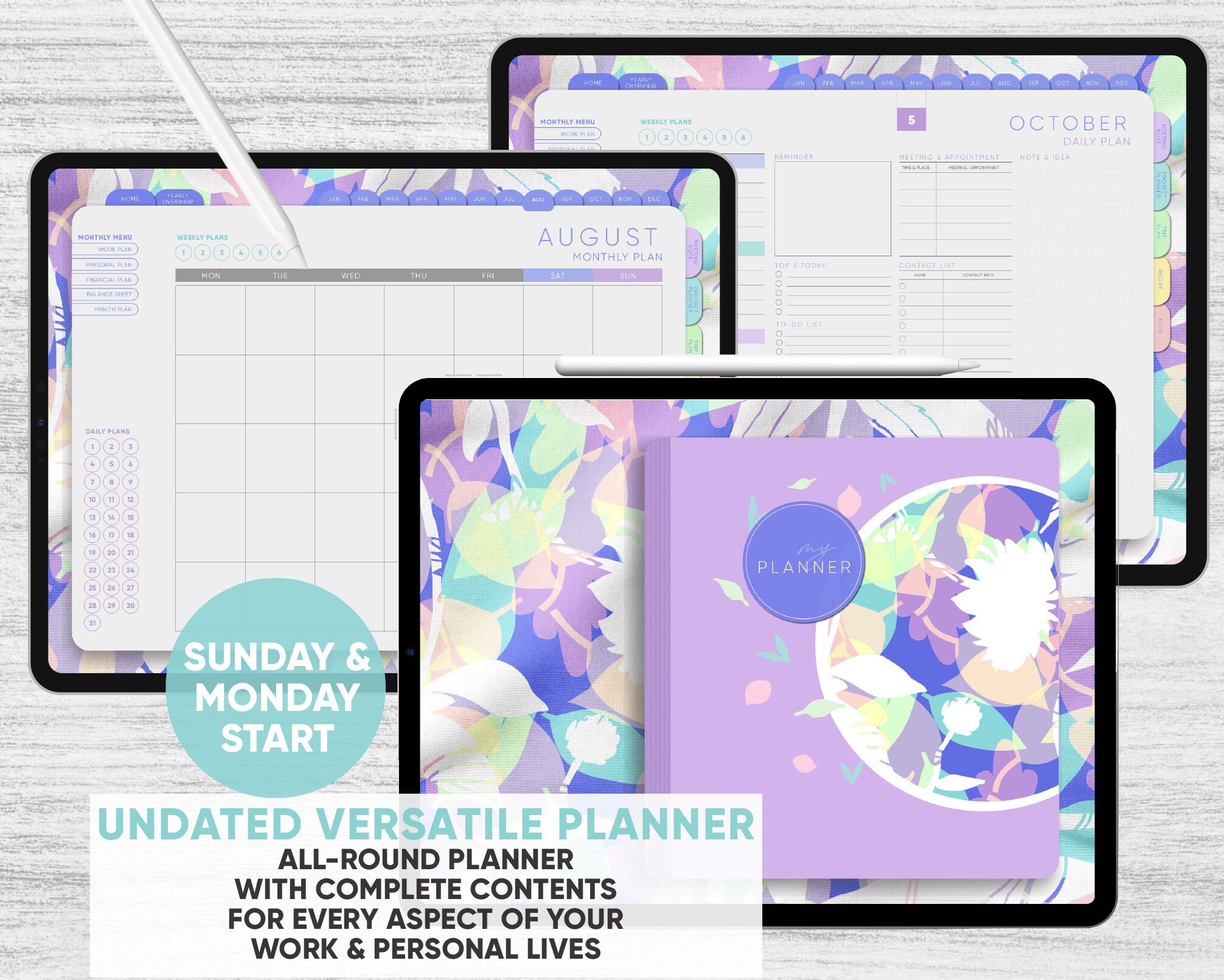 The Versatile Planner Undated All-Round Planner for your | Etsy