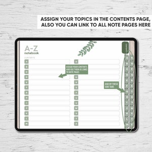 A-Z Notebook With 26-alphabetical-index in Total 260 Note Pages - 4 ...