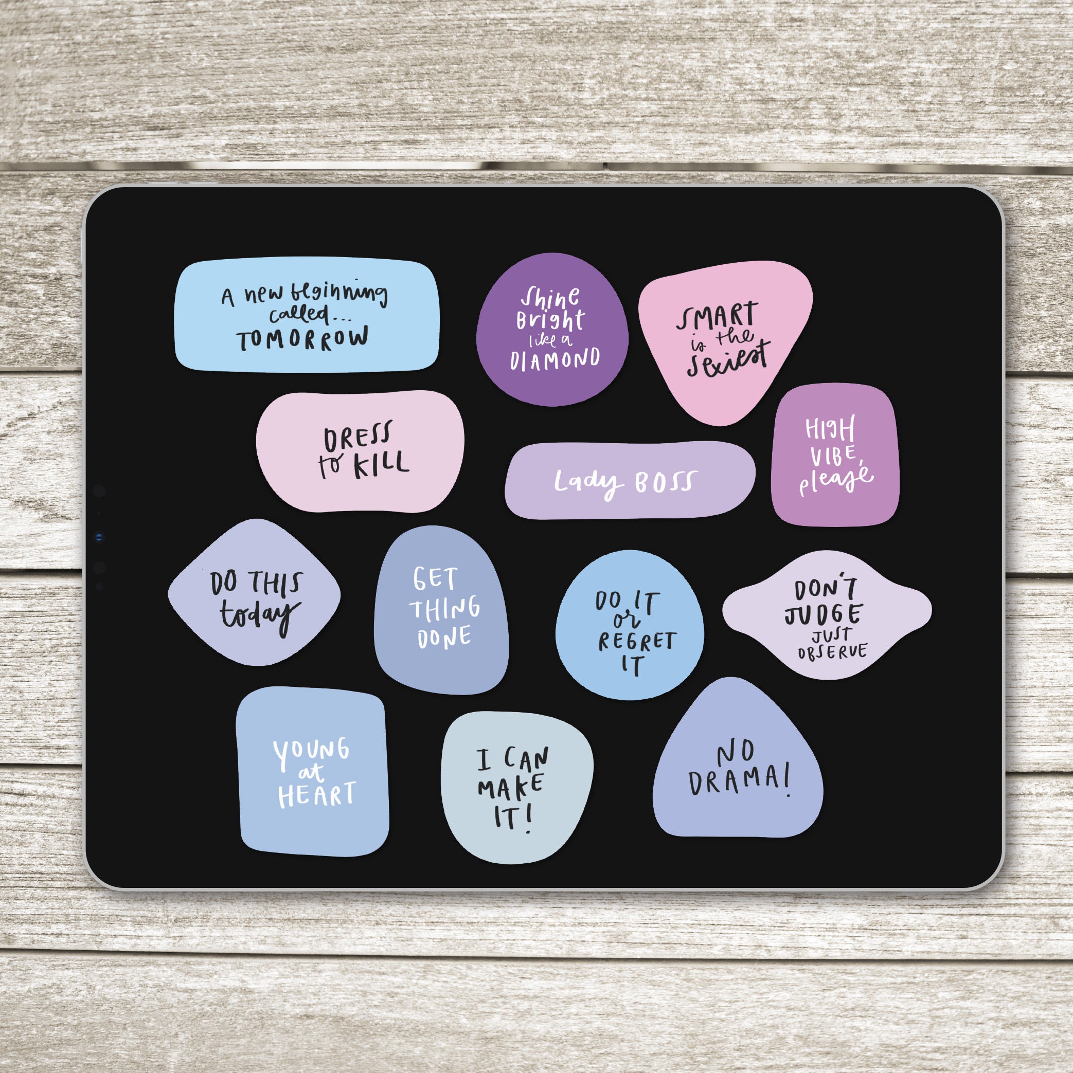 44 DIGITAL Pebble Stickers With Powerful and Motivational Words for ...