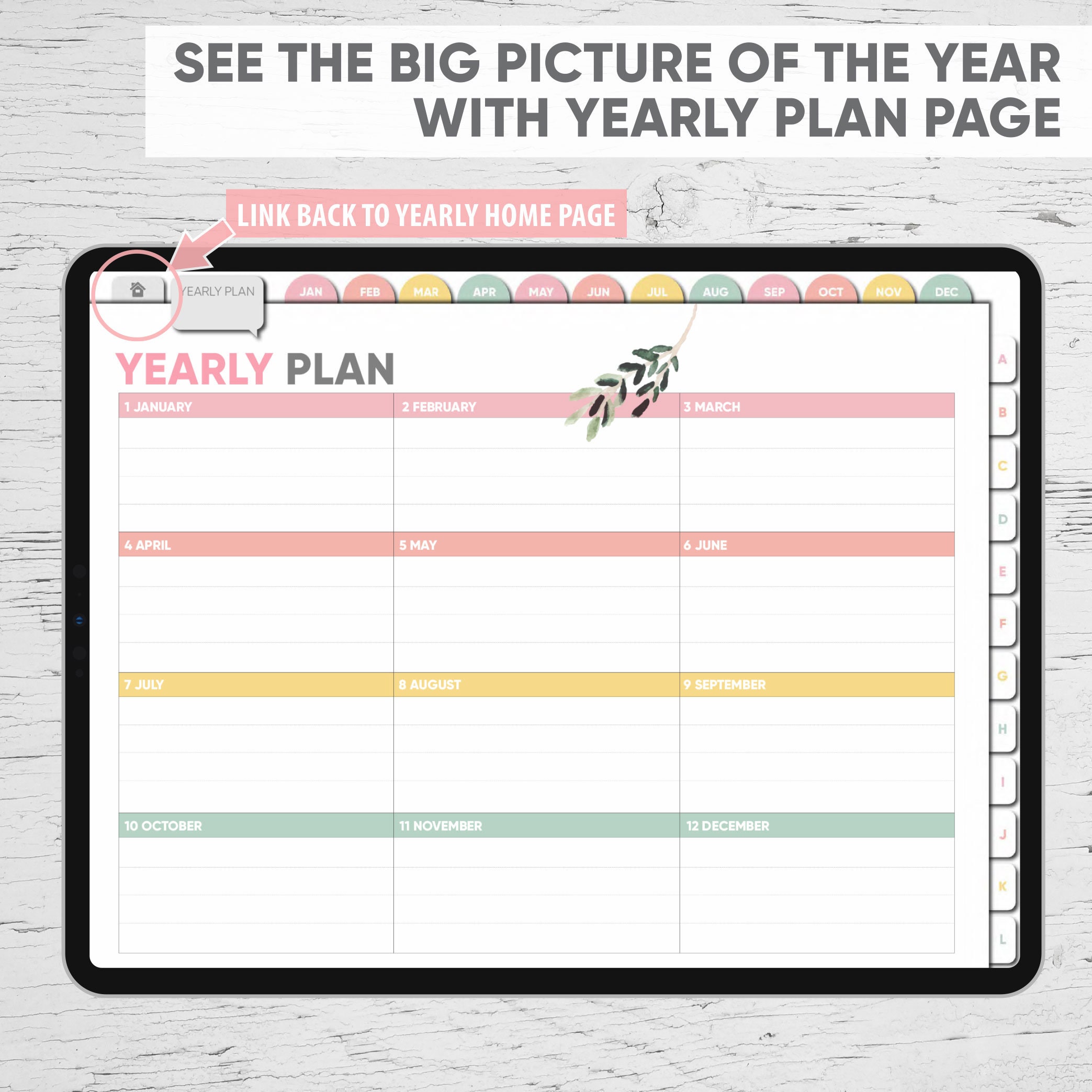 Undated DIGITAL Life Planner sun and Mon Start Complete | Etsy