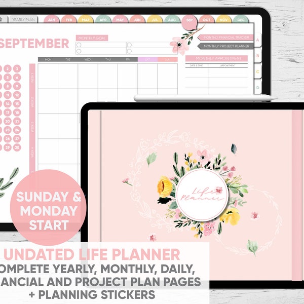 Mon Sun Weekly Planner - Etsy