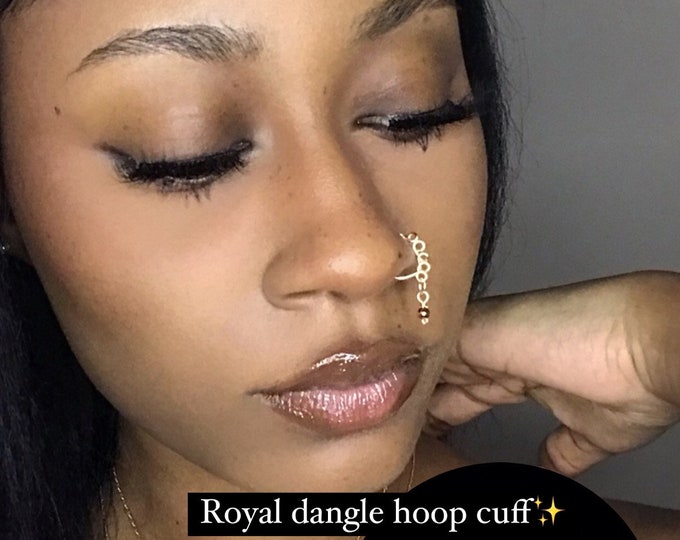 Dangle Hoop Nose Cuffs - Etsy