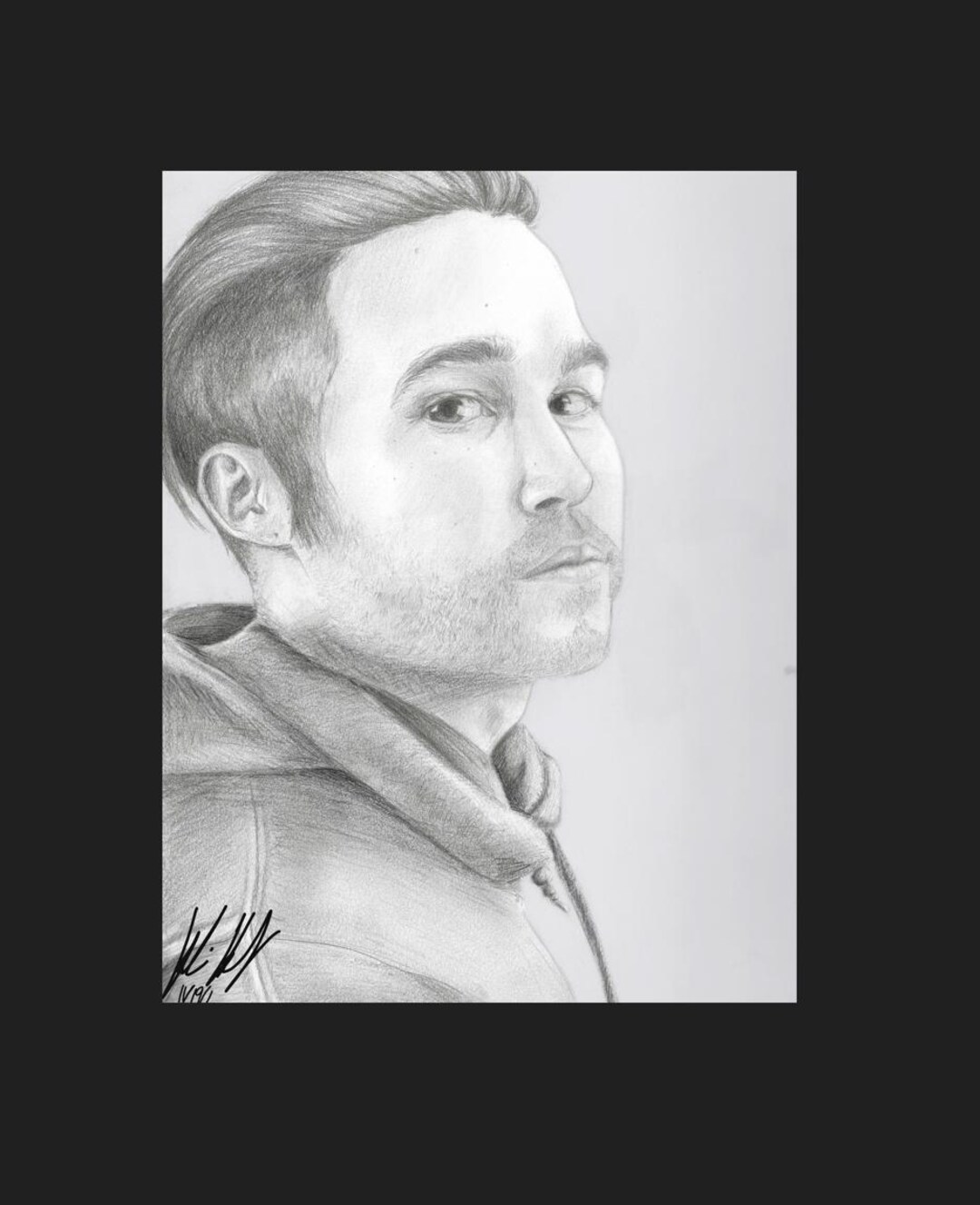 Bassist Pencil Portrait Print 8x11.5" - Etsy
