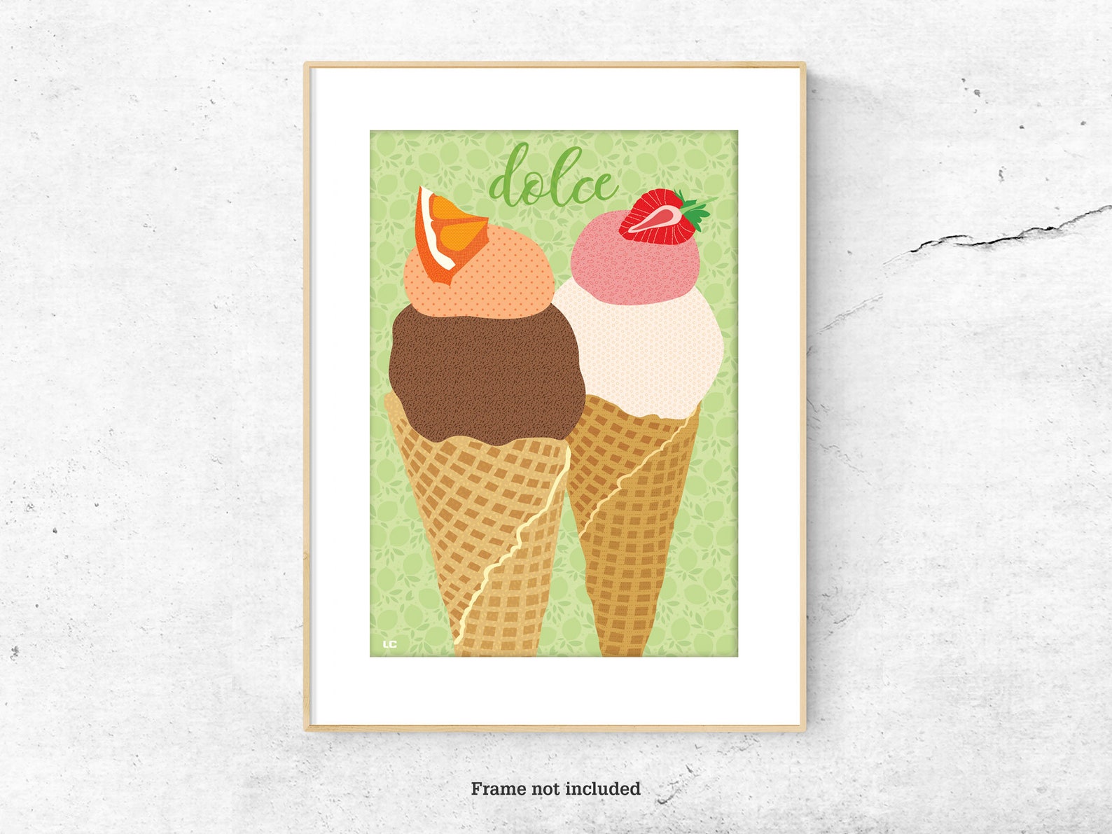 Ice cream gelato poster digital download | Etsy