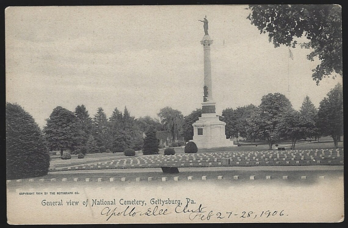 Gettysburg Pennsylvania 1906 Civil War Cemetery, Spangler's Spring ...