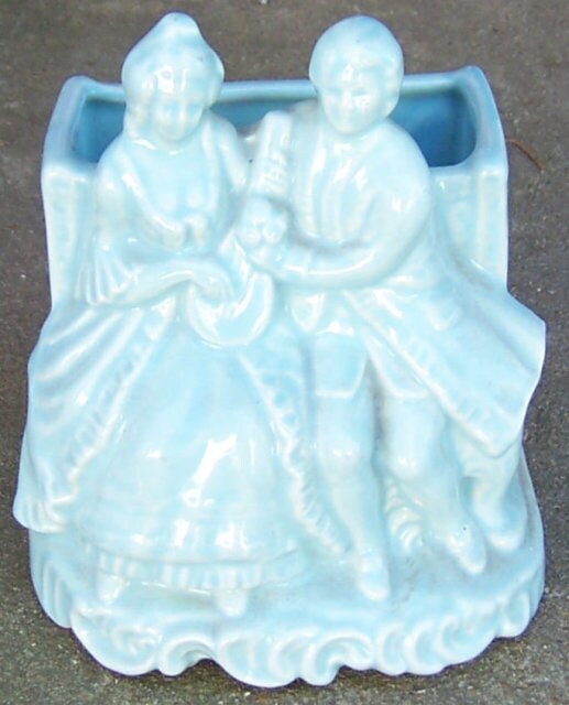 Vintage Planters Blue Planter With Colonial Couple, Yellow Planter With ...
