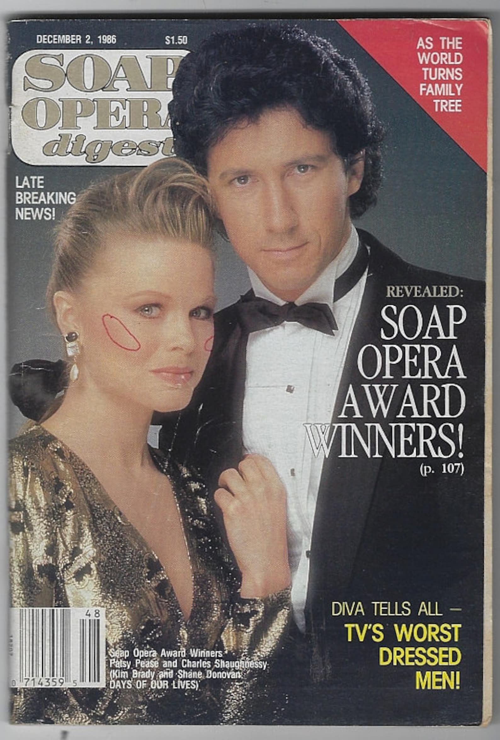 Soap Opera Digest Magazine 1986 Issues as the World Turns All My ...