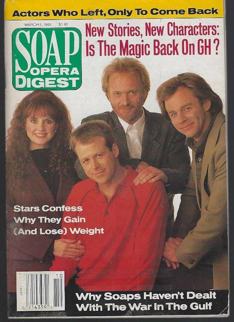 Soap Opera Digest Magazine 1991 Issues General Hospital Days of Our ...