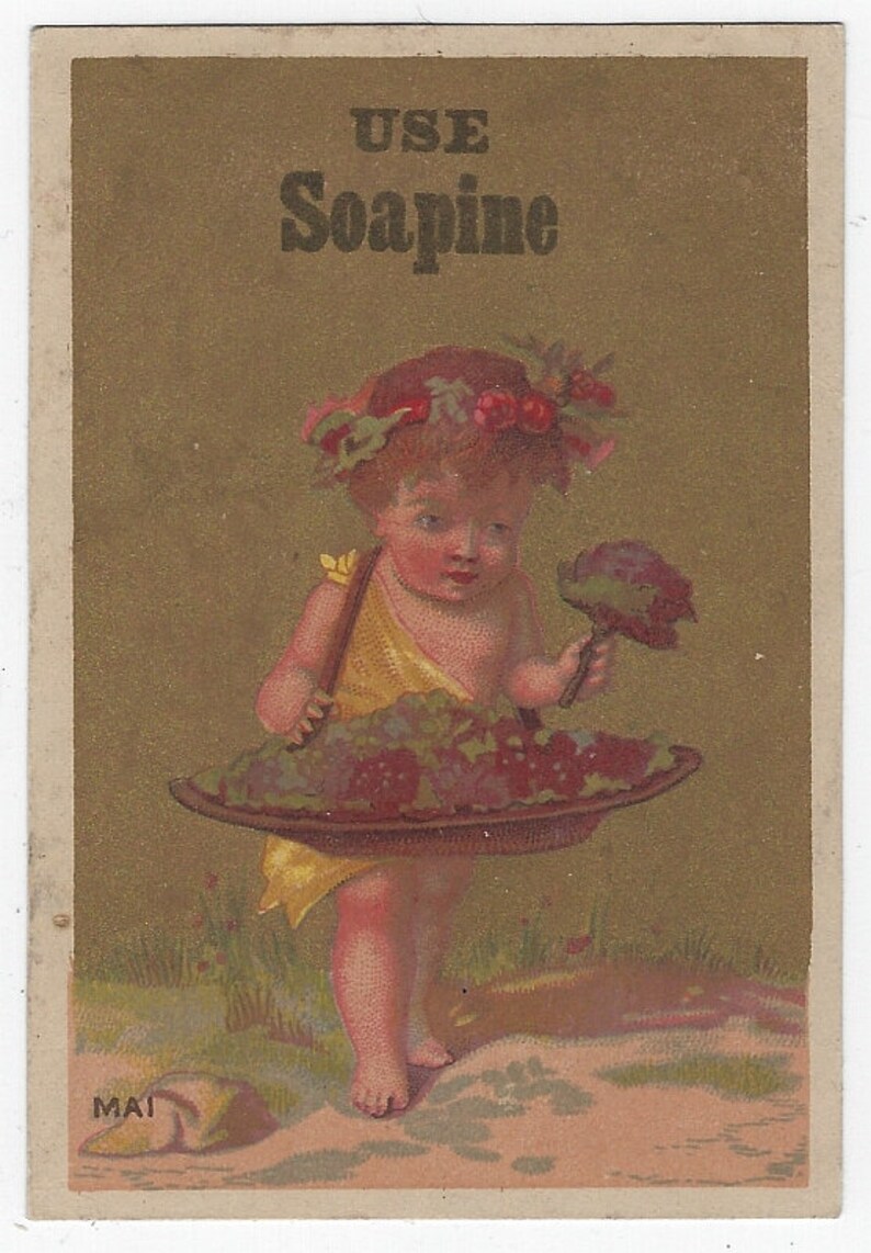 Victorian Trade Cards for Soapine Cute Boy and Months of the Year ...