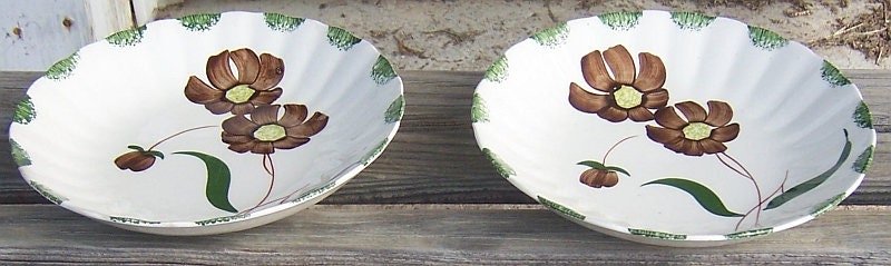 Blue Ridge China Amanda Pattern Cup and Saucer, Small Plate and Soup ...