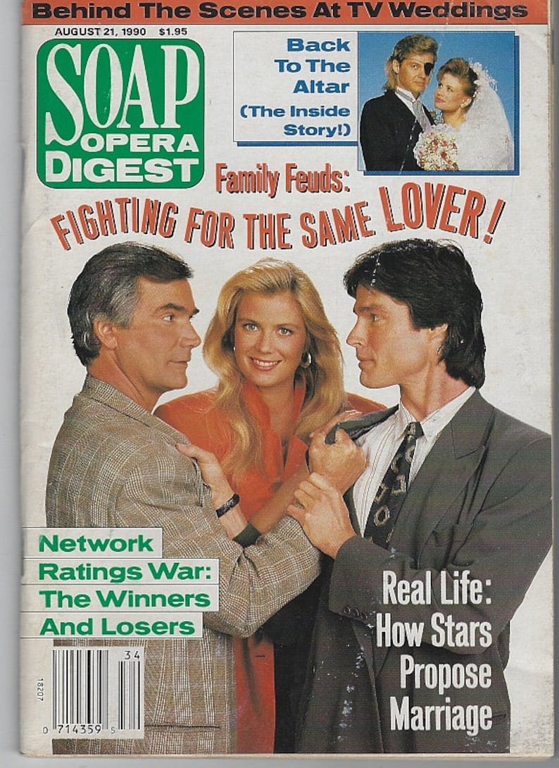 Soap Opera Digest Magazines 1990 Bold and Beautiful Guiding - Etsy