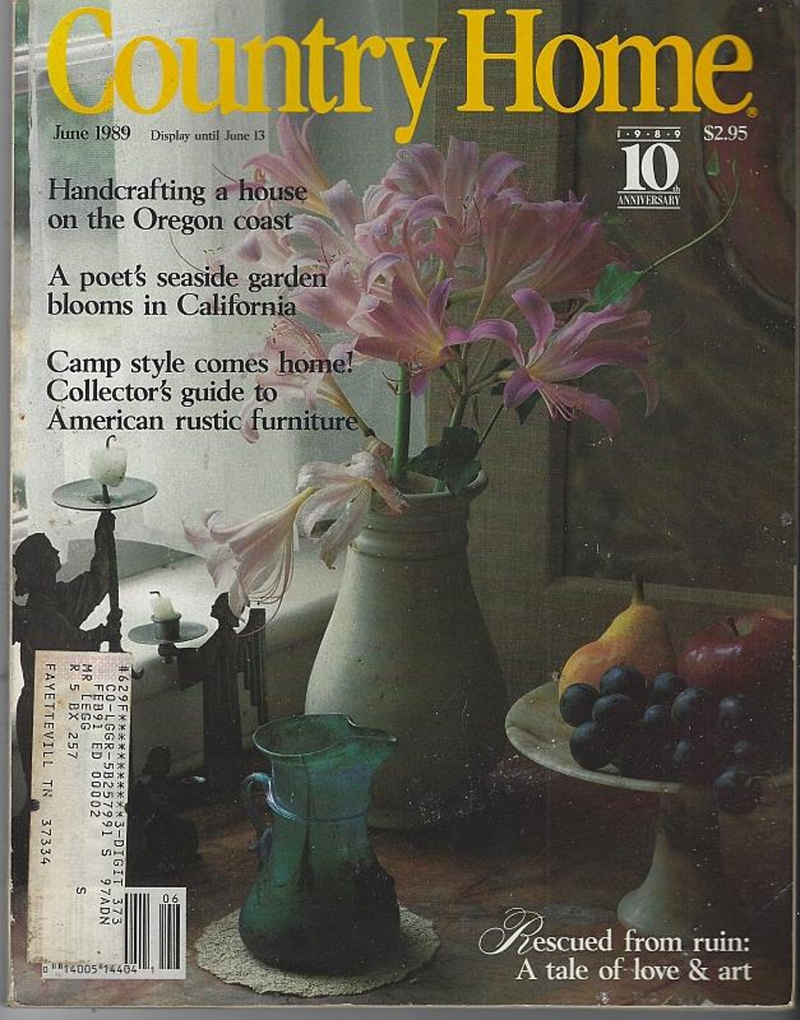 Country Home Magazine 1989 June August Rustic, Seaside Garden, Log Home ...