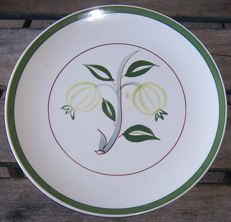 Blue Ridge Pottery Forest Fruit Pattern Dinner Plates and Cup Vintage ...