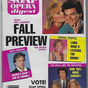 Soap Opera Digest Magazine 1988 General Hospital, Young and Restless ...
