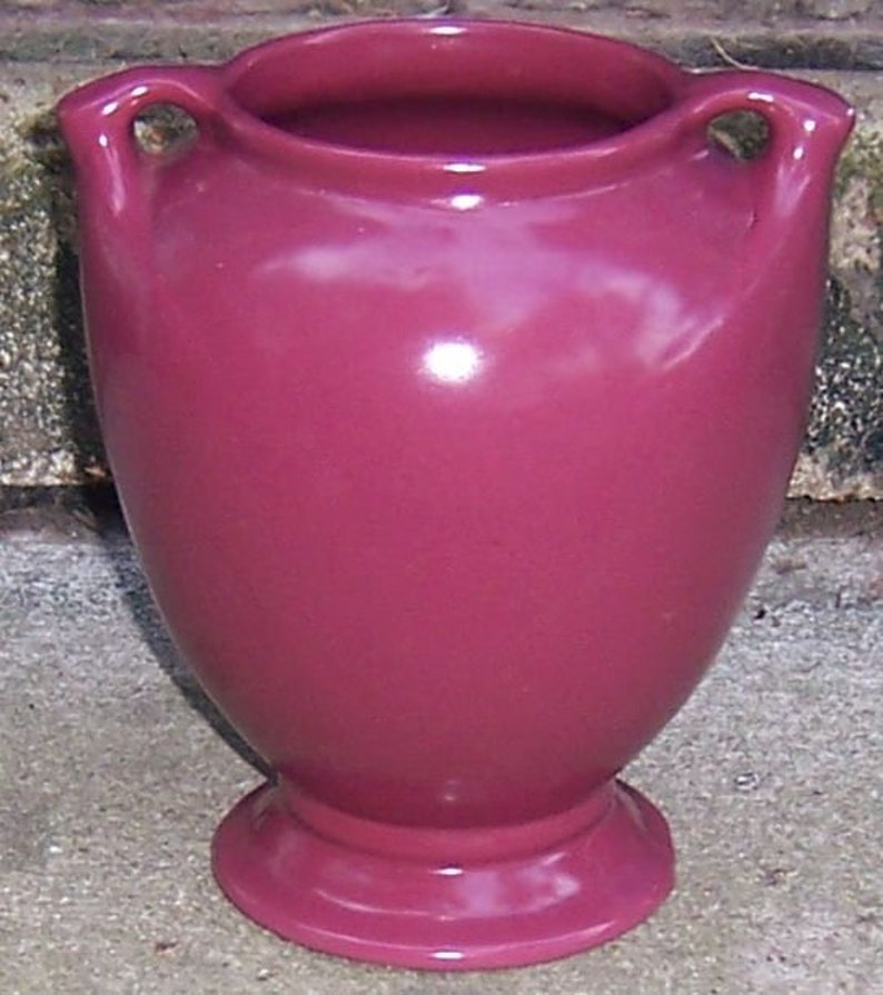 Vintage Mauve Matte Glaze Large Pottery Flower Vase Arts and Crafts ...