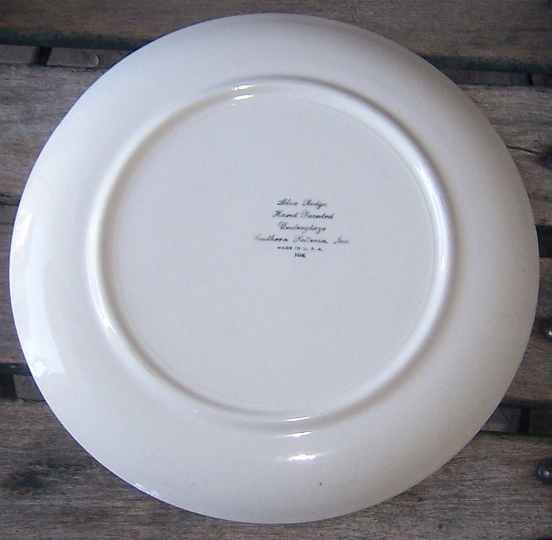 Blue Ridge Pottery Forest Fruit Pattern Dinner Plates and Cup Vintage ...