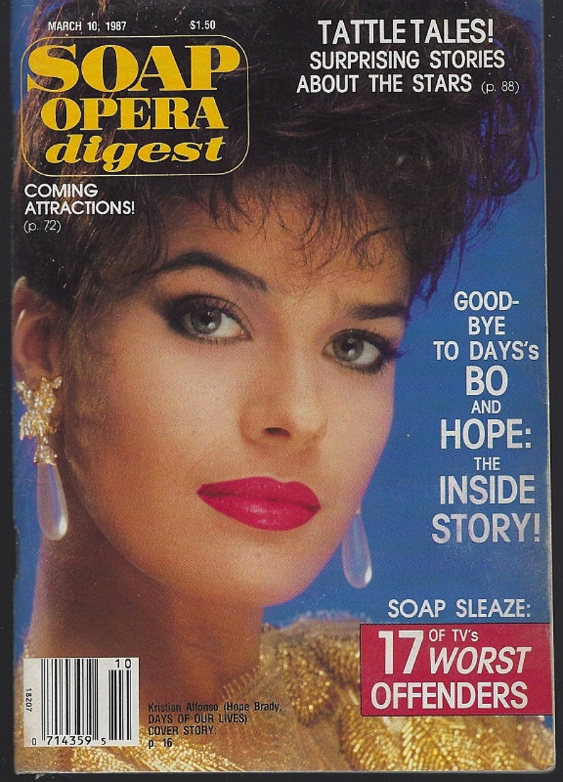 Soap Opera Digest Magazine 1987 Issues as the World Turns - Etsy