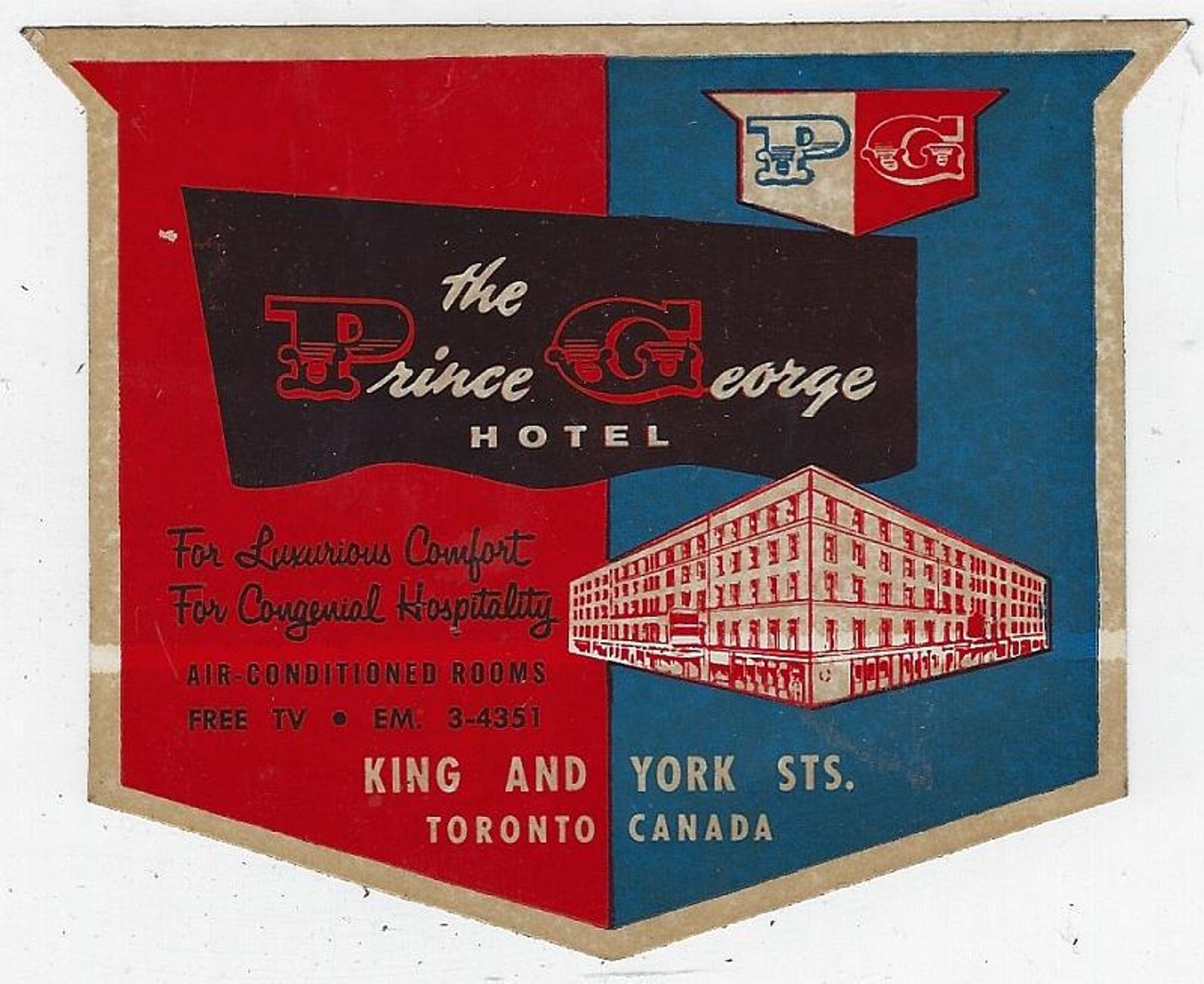 Canada Vintage Luggage Labels Windsor Montreal, Sheraton Toronto ...