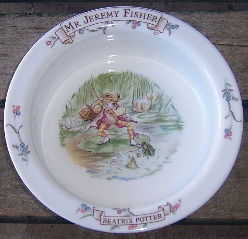 Jeremy Fisher Beatrix Potter Child's Dish Royal Albert Bone China ...