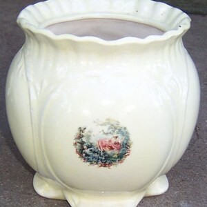 Vintage Planters Blue Planter With Colonial Couple, Yellow Planter With ...