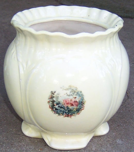 Vintage Planters Blue Planter With Colonial Couple, Yellow Planter With ...