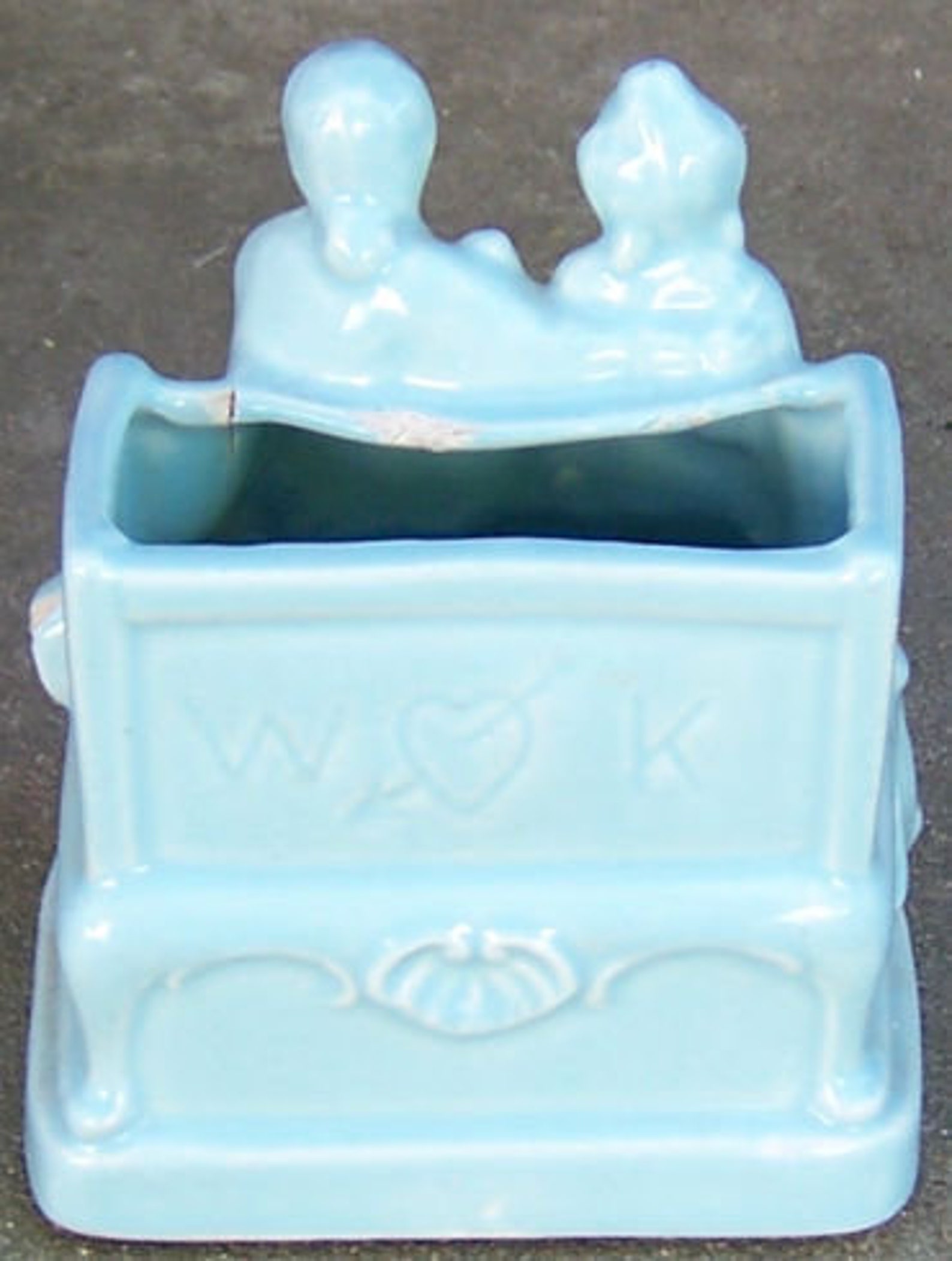 Vintage Planters Blue Planter With Colonial Couple, Yellow Planter With ...